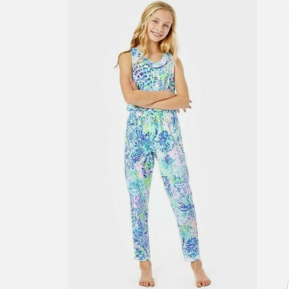 Lilly Pulitzer | Bottoms | Lilly Pulitzer Girls Vala Jumpsuit Shell Of ...